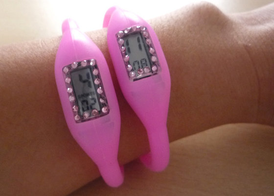 Pink minus ion watch / original ion sport watch with rhinestone