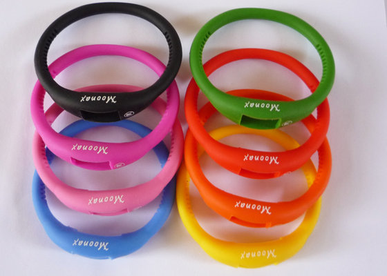 Eco-friendly 17 / 18cm colorful silicone negative ion watch band with factory price