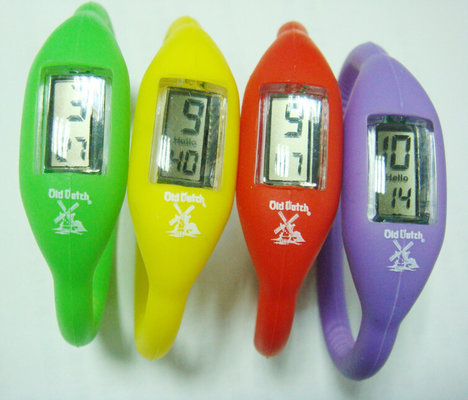 Waterproof Silicone Ion Sport Watch , Changeable Movement Negativa Ion Watch