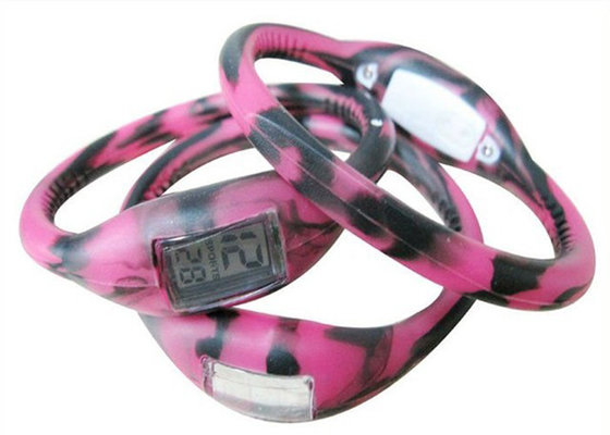 China Movement Rose Black Blended Color 1ATM Water Resistant Silicone Negative Ion Watch