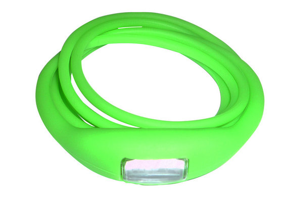 SGS Mixed Silicone Rubber, 1ATM Waterproof Green Negative Ion Watch Wrap Watches for Women