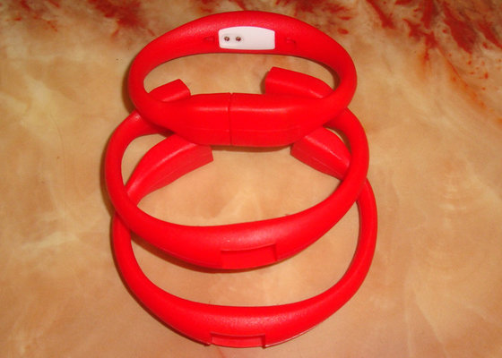 Red new negative ion watch / rubber ion sports wristband watch with USB flash drives
