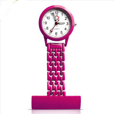 Cute Pink  Metal Hanging Male Nurse Fob Watch For Women With Chinese Movt