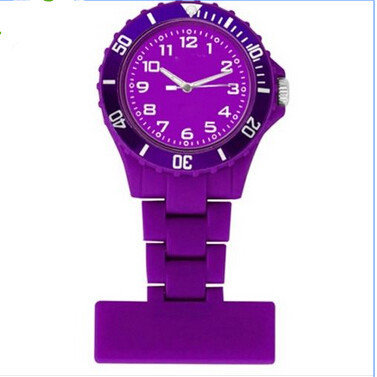 Unisex Style England Nurse Fob Japan Movement Watch / Clip Pin Silicon Nurse Watch