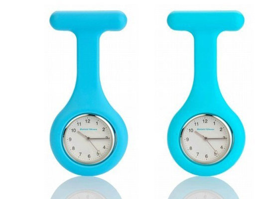 1 ATM Blue Nurse Silicone Nurse Fob Watch Attaches to Clothing Using A Metal Brooch Pin