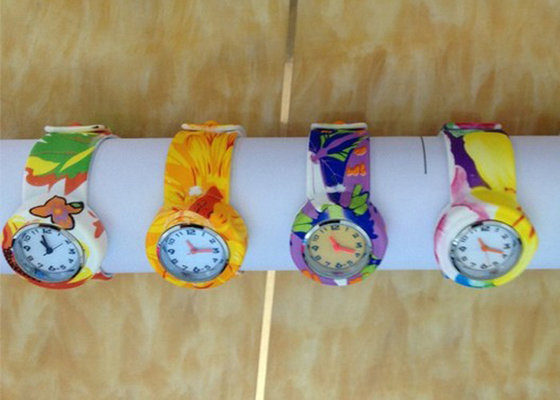 Big Face / Silicon Gel Slap Bracelet Watch With Customized Slap Bracelets