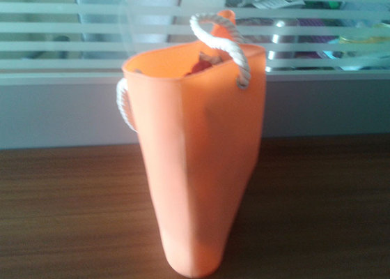 Orange Personalized Cool Beach Bags Silicone 41.5cm X 29.5cm X 7cm