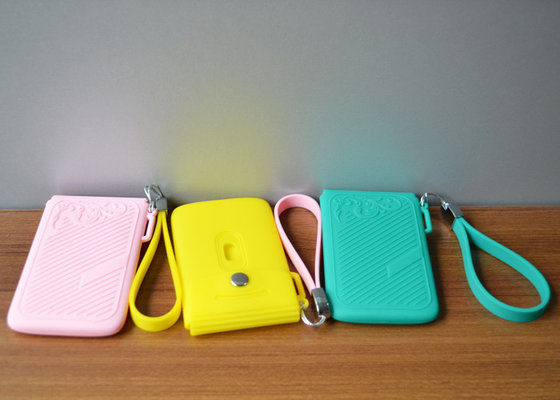 Eco - Friendly Silicone Coin Purse Key Holder / Business Card Holder