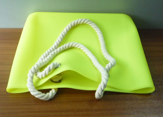 Yellow Eco - Friendly Silicone Handbag For Lady Shopping Bag