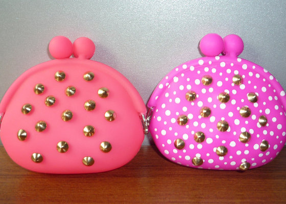 Fashion Nail Silicone Coin Purse For Girls , Anti-Compressive Pouch Coin Bag