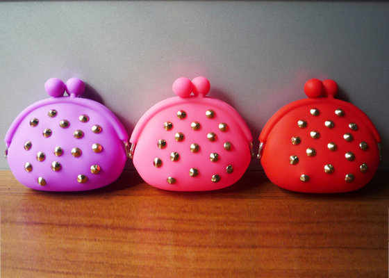 Fashion Nail Silicone Coin Purse For Girls , Anti-Compressive Pouch Coin Bag