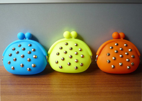Fashion Nail Silicone Coin Purse For Girls , Anti-Compressive Pouch Coin Bag