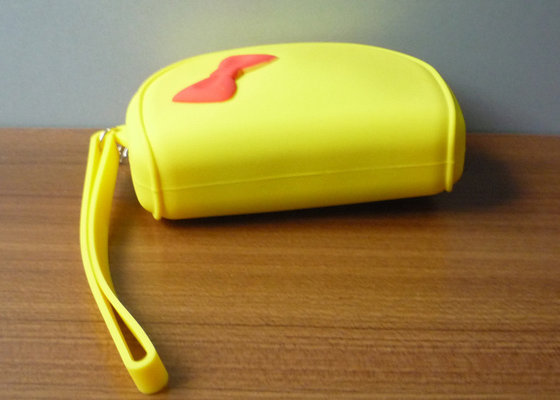 Yellow Bowknot Silicone Purse For Women