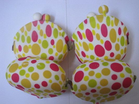 Cute Womens Girls Candy Color Silicone Coin Purse Wallet Key / Rubber Pouch Case