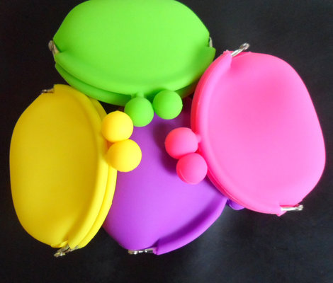 Cute Fashion Silicone Coin Purse for Promotion Gifts , Environmental