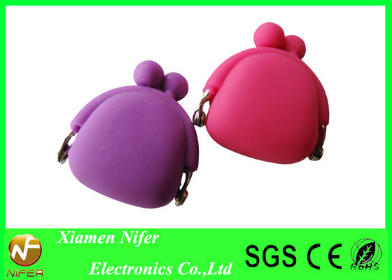 Multi-Function Dust-Keeping Silicone Coin Purse with Custom Logo , Lovely Candy Color