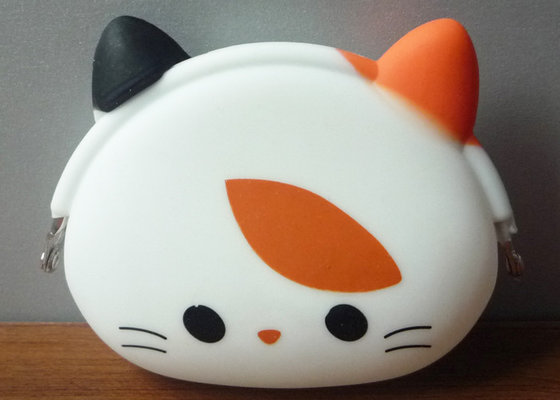 Eco friendly mixed silicone rubber funny cat silicone coin purse pouch for kids with factory price