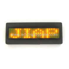 China Yellow Scrolling led name badge supplier