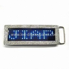 China Blue color Scrolling LED message belt buckle supplier