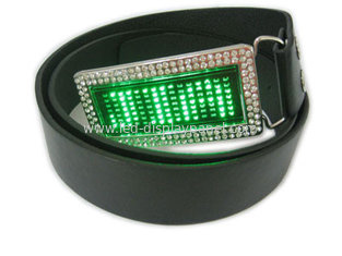 China Scrolling message display led belt buckle supplier