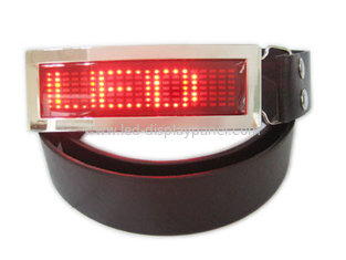 China LED runing signs and message belt buckle supplier
