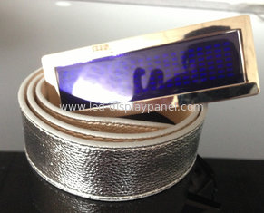 China Silver belt with Flashing LED message belt bucke supplier