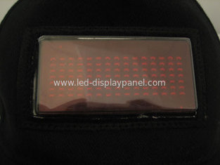China LED name badge and message display cap with 9 speed and brightness level supplier