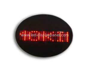China Oval LED scrolling name badge supplier