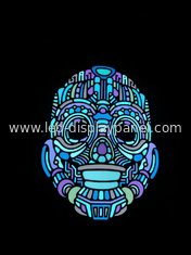 China 2019 New design Music- activated  LED mask for festival Parties Light up Makeup Dance Mask special  Christmas gift supplier