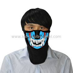 China High Quality 2019 Latest Design Sound-Activated Monster LED Mask Party fun Mask DJ glow mask Music Light Up Mask supplier