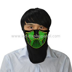 China Best Selling 2019 Halloween LED Sound Control Light Mask Nightclub Masquerade EL Masks For Bar Music Light Up LED Mask supplier