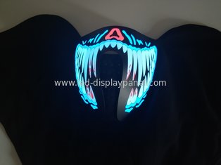 China Riding&Snowboarding led Mask  Breathable Party decoration flashing el panel sound activated Rave Mask Scary monsterteeth supplier