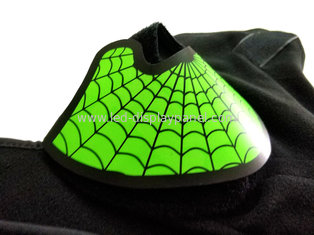 China Role play custom green spider-man  EL mask hot sale popular music party  glow in the dark light sound activated led mask supplier