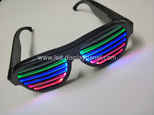 China 2019Hot Sales New Style Voice-Activated LED flashing glasses Multi Colors Led RechargeableEye Glasses Led Party Glasses supplier