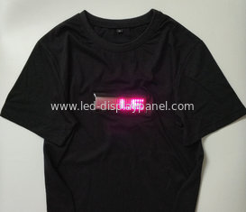 China wholesale Programmable rolling message Couple LED Flashing T-Shirt Night Club Wear power supply by 2pcs CR2032 batteries supplier