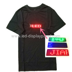 China moving sign led advertising display tshirt flashing  led t-shirt for women and men scrolling led sign on tshirt supplier