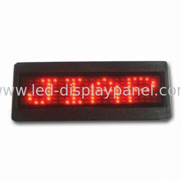 Red Scrolling led name badge, Mini Led message badge supplier