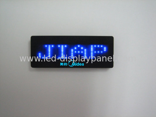 Blue light led name badge, Mini Scrolling led message badge supplier