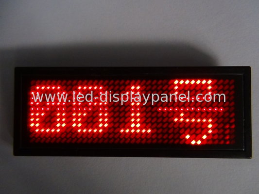 Multi-language Mini LED name badge in Red color supplier