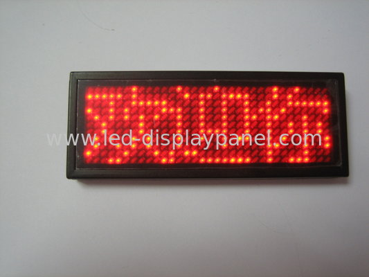 Multi-language Mini LED name badge in Red color supplier