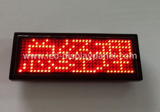 Multi-language Mini LED name badge in Red color supplier