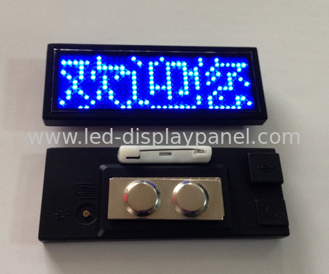 Multi-language Blue Scrolling LED name badge supplier