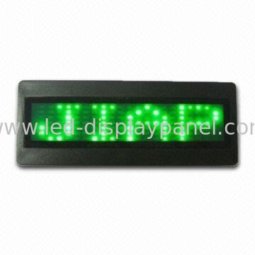 Programmalbe scorlling LED message name badge in Pink LED tagz supplier