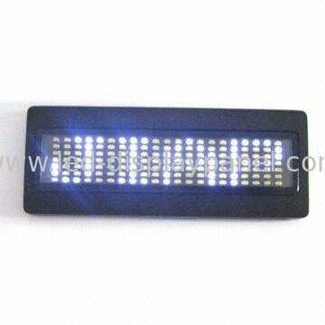 Programmalbe scorlling LED message name badge in Pink LED tagz supplier