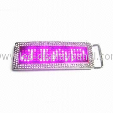 Blue color Scrolling LED message belt buckle supplier