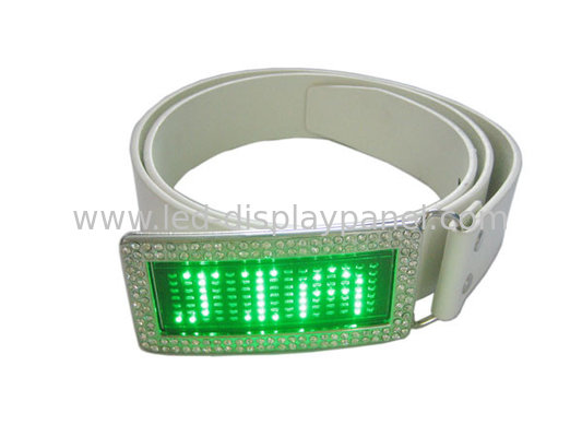 Digital scrolling LED diamond message belt buckle supplier