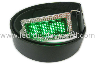 Scrolling message display led belt buckle supplier