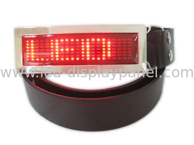 LED runing signs and message belt buckle supplier