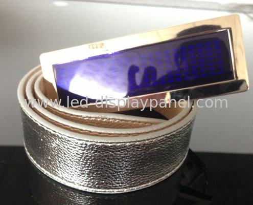 Silver belt with Flashing LED message belt bucke supplier