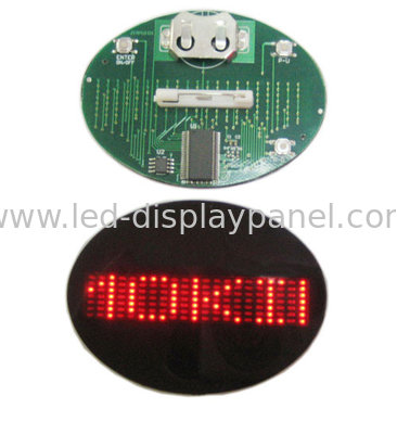 Mini Scrolling oval flashing led name badge supplier